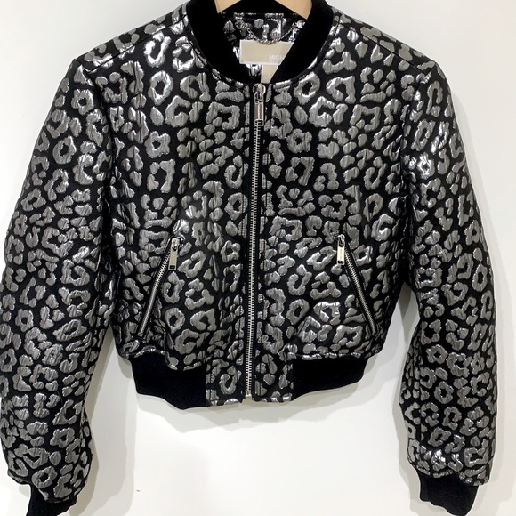 MICHAEL Michael Kors | Jackets & Coats | Michael Kors Black Silver ...